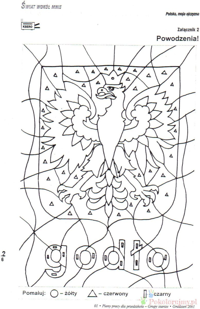 Godło Polski - Kolorowanki dla dzieci - Kolorowanki do wydrukowania