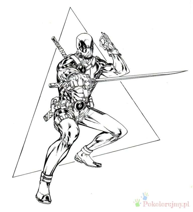 Deadpool – Kolorowanki dla dzieci - Kolorowanki do wydrukowania